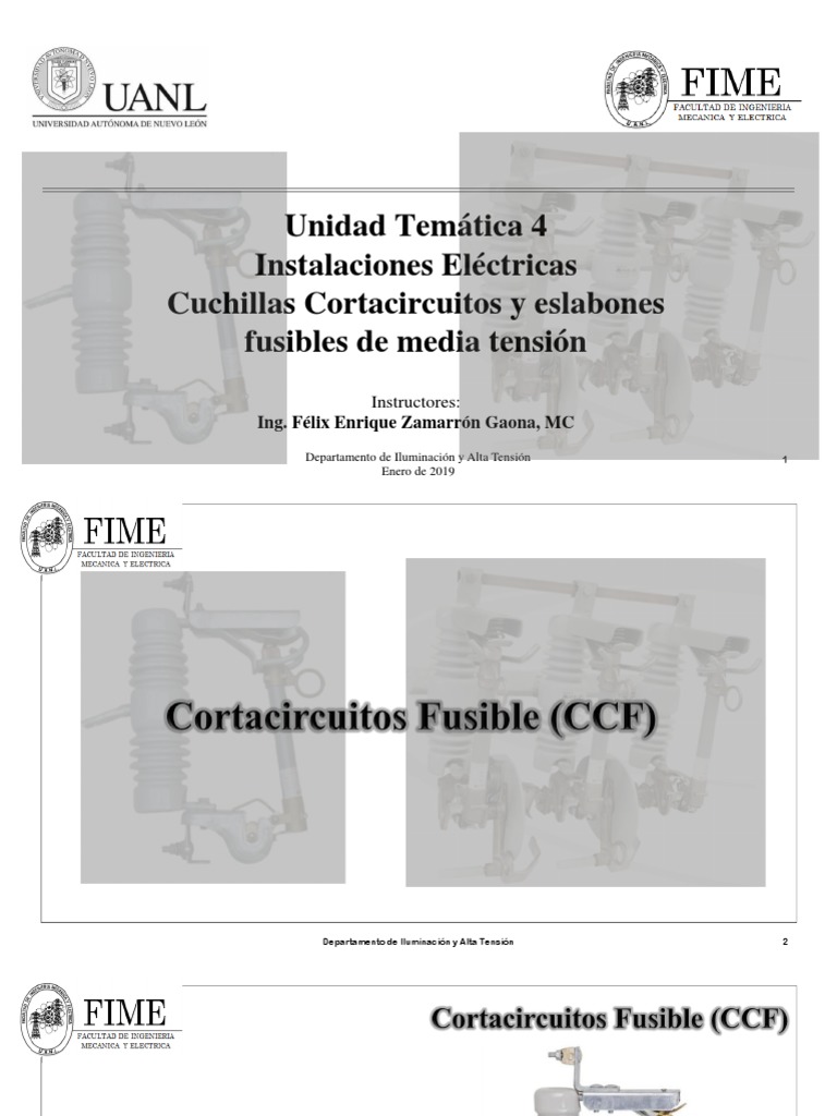 4.7.2-Cortacircuitos Fusible CCF | PDF | Fusible (Eléctrico) | Alto voltaje
