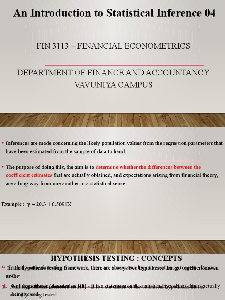 An Introduction To Statistical Inference Pdf Statistical Hypothesis Testing Statistical