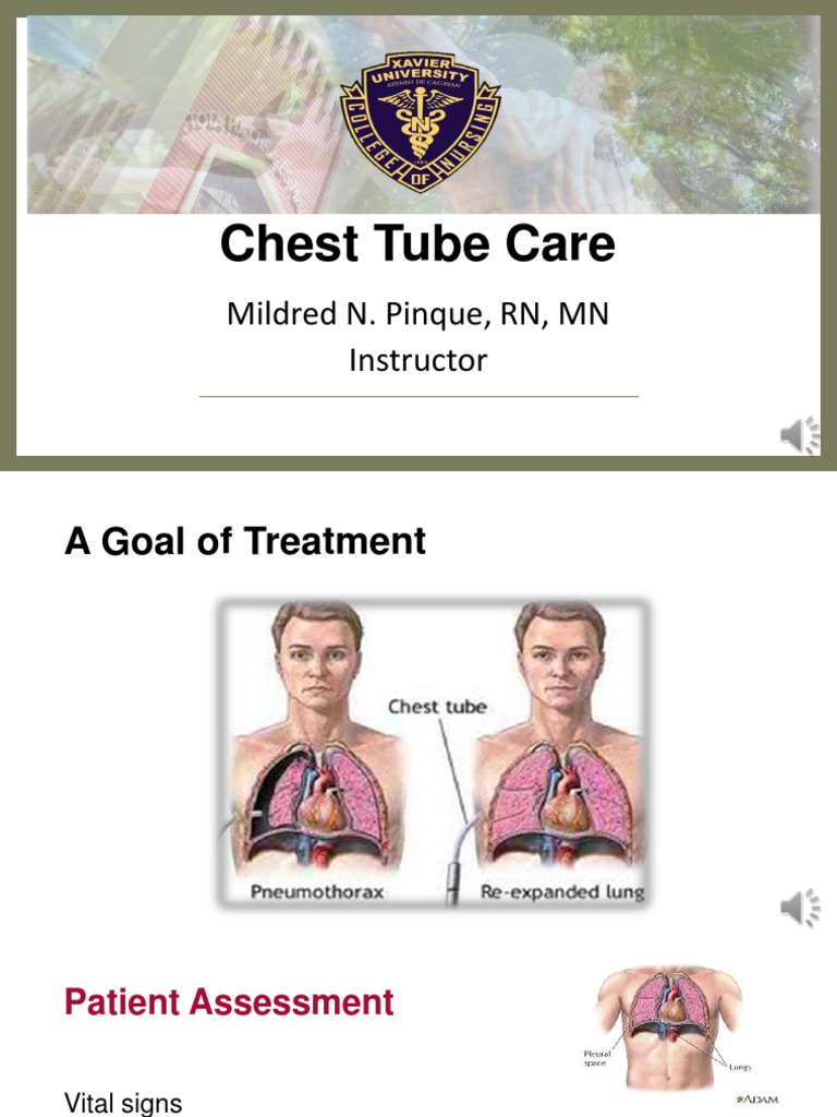 Essential Chest Tube Care Guidelines | PDF | Pulmonology | Health Sciences