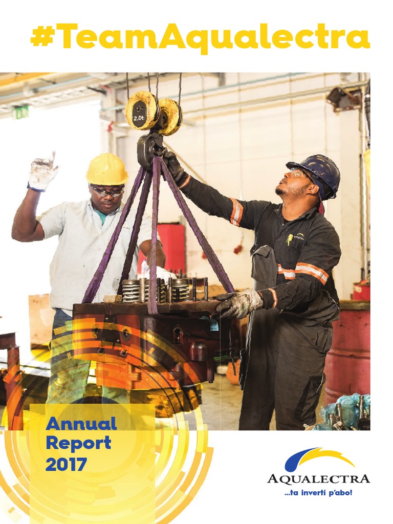 Aqualectra Annual Report 2017 | PDF | Financial Statement | Economies