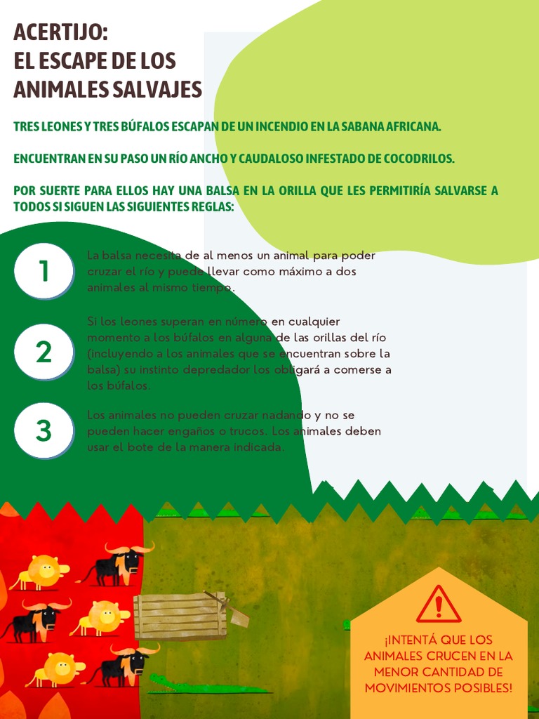 Acertijo El Escape de Los Animales Salvajes | PDF