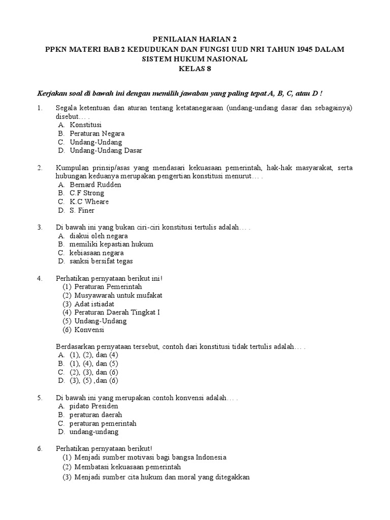 Soal PH 2 Remed | PDF