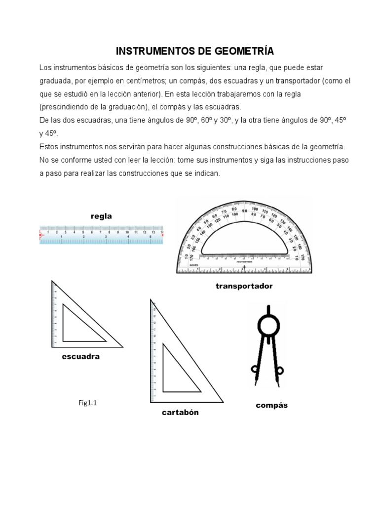 INSTRUMENTOS DE GEOMETRÍA | PDF