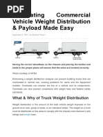 Center of Balance Determination Guide | PDF | Cargo | Axle