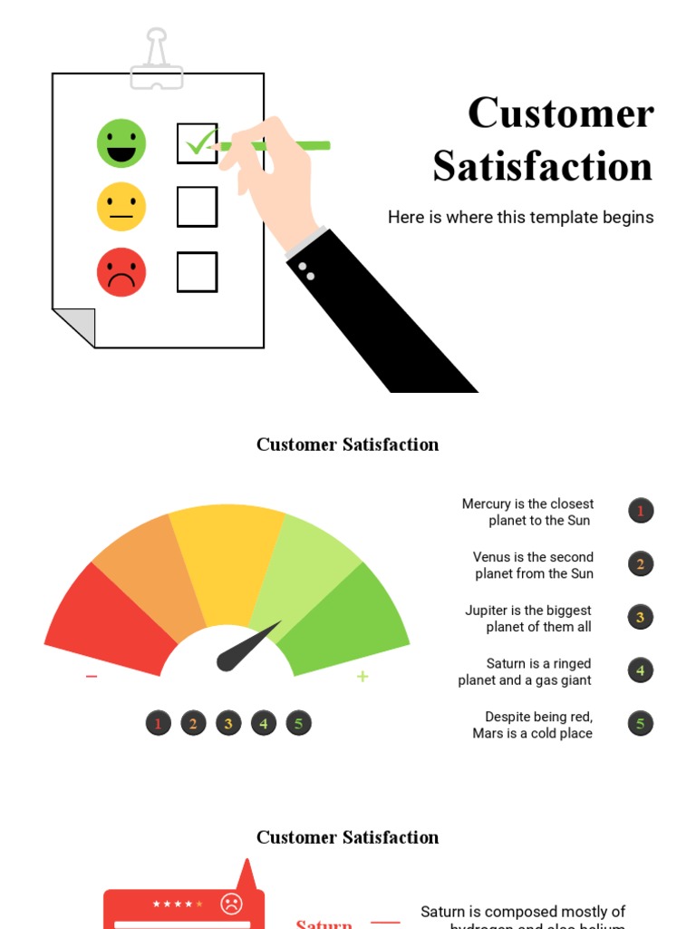 Customer Satisfaction Infographics by Slidesgo | PDF | Planets | Saturn