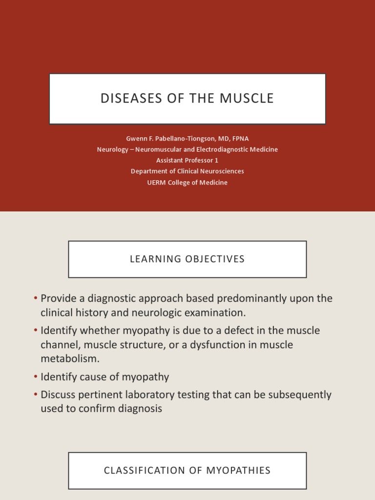 Diseases of The Muscle | PDF | Weakness | Muscular Dystrophy