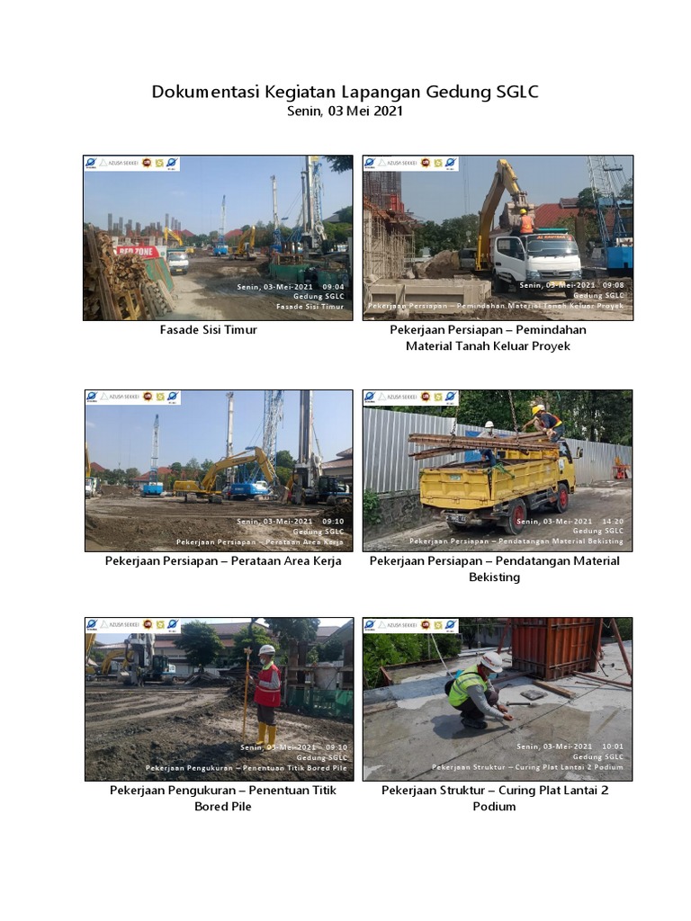 Dokumentasi Kegiatan Lapangan Gedung SGLC | PDF