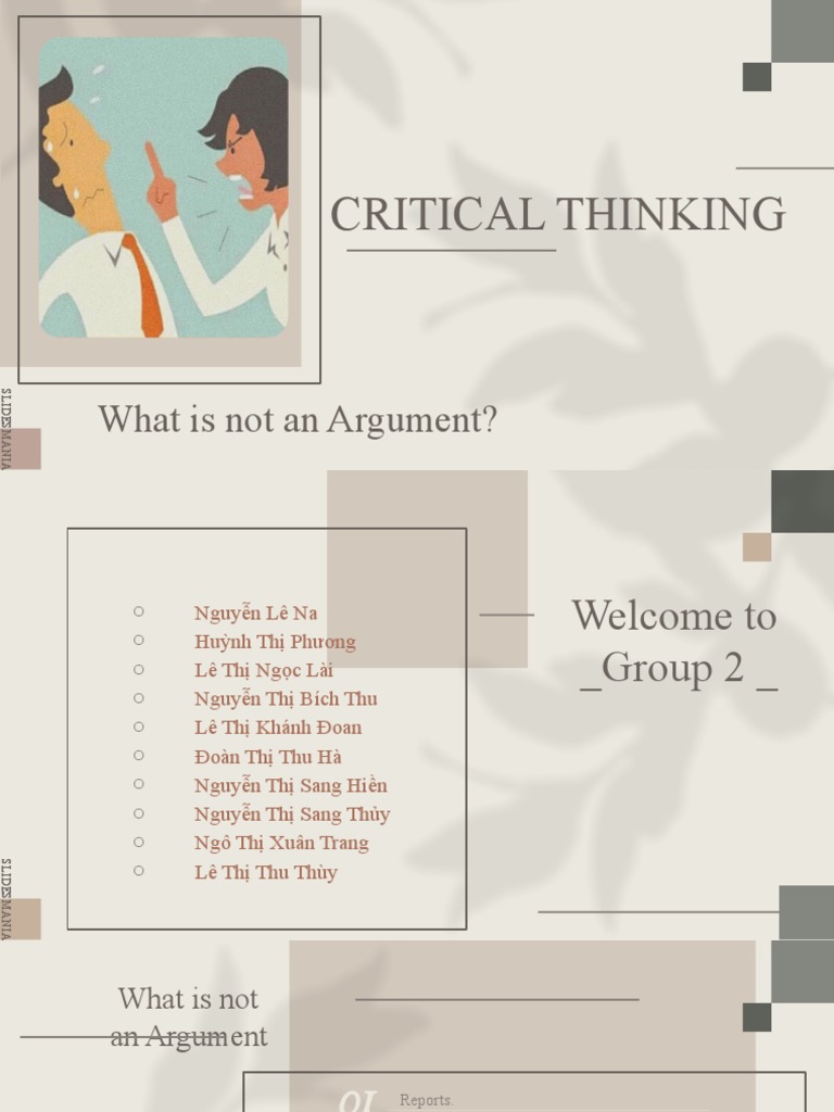 Distinguishing Arguments from Non-Arguments | PDF | Argument | Critical ...