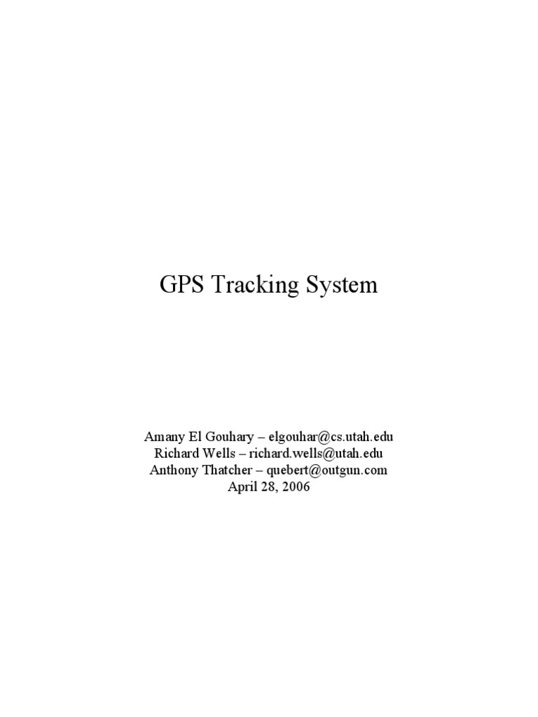 GPS Track Final Proposal | PDF | World Wide Web | Internet & Web