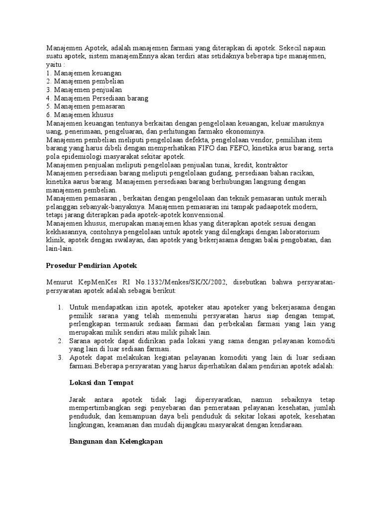 Manajemen Apotek Pdf