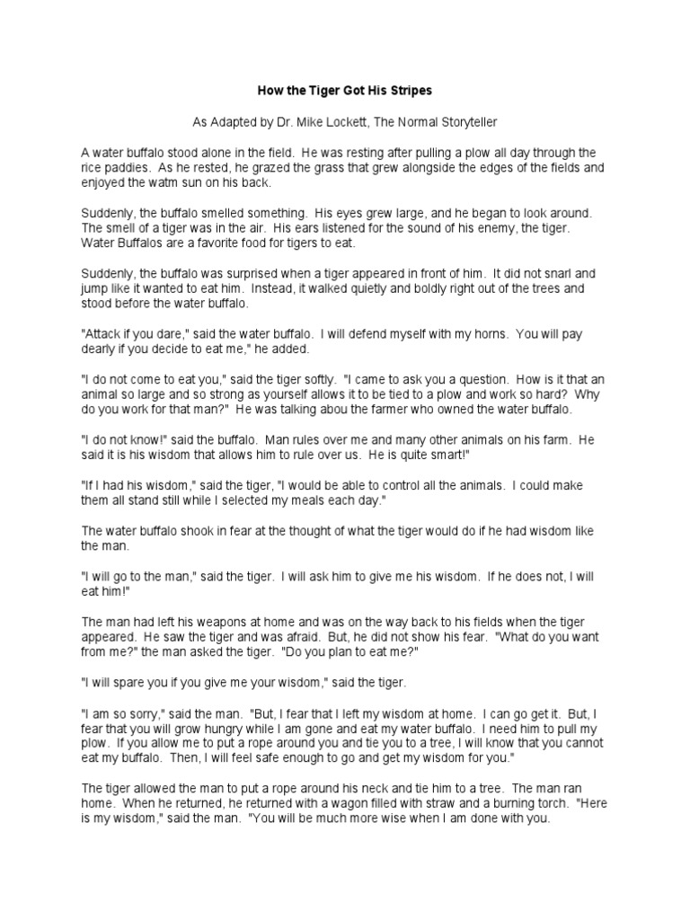 How The Tiger Got His Stripes | PDF