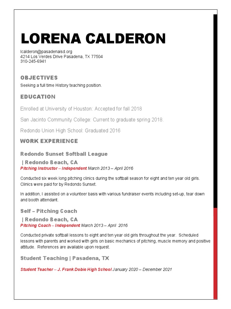 Rena Calderon Resume | PDF