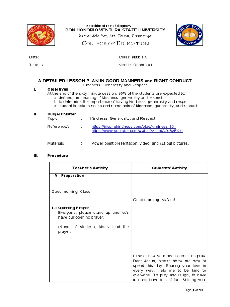 DLP - GMRC | PDF | Prayer | Psychological Concepts