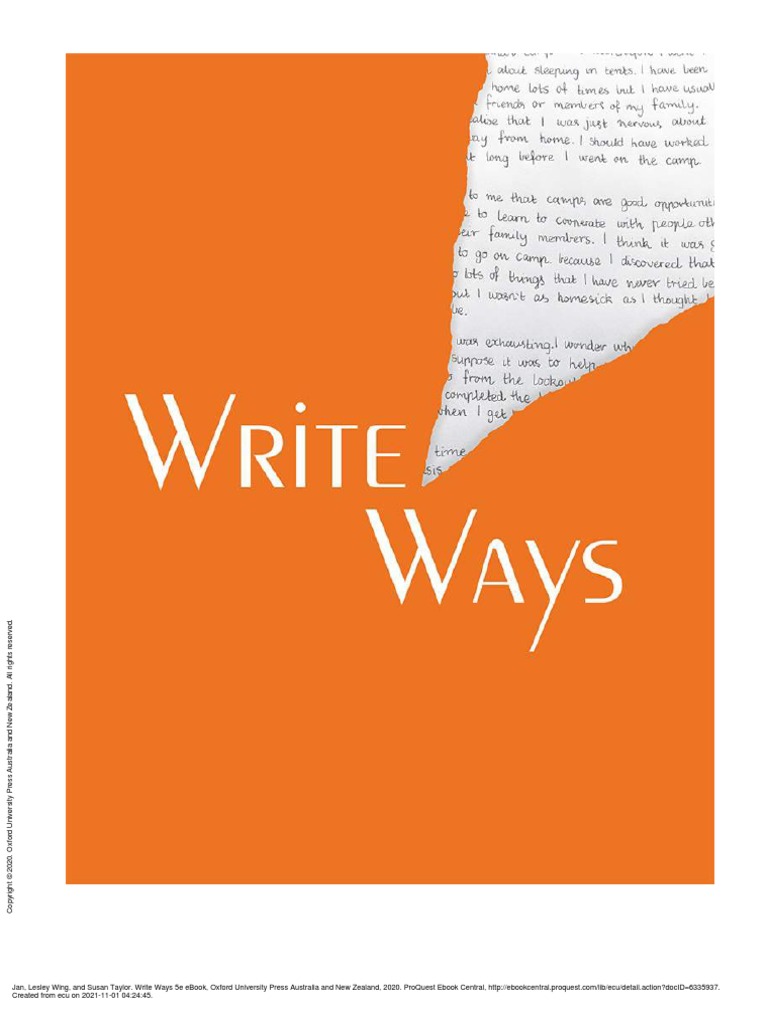 (Wing Jan & Taylor, 2020) Write Ways | PDF | Literacy | Cognitive Science (Wing Jan & Taylor, 2020) Write Ways | PDF | Literacy | Cognitive Science