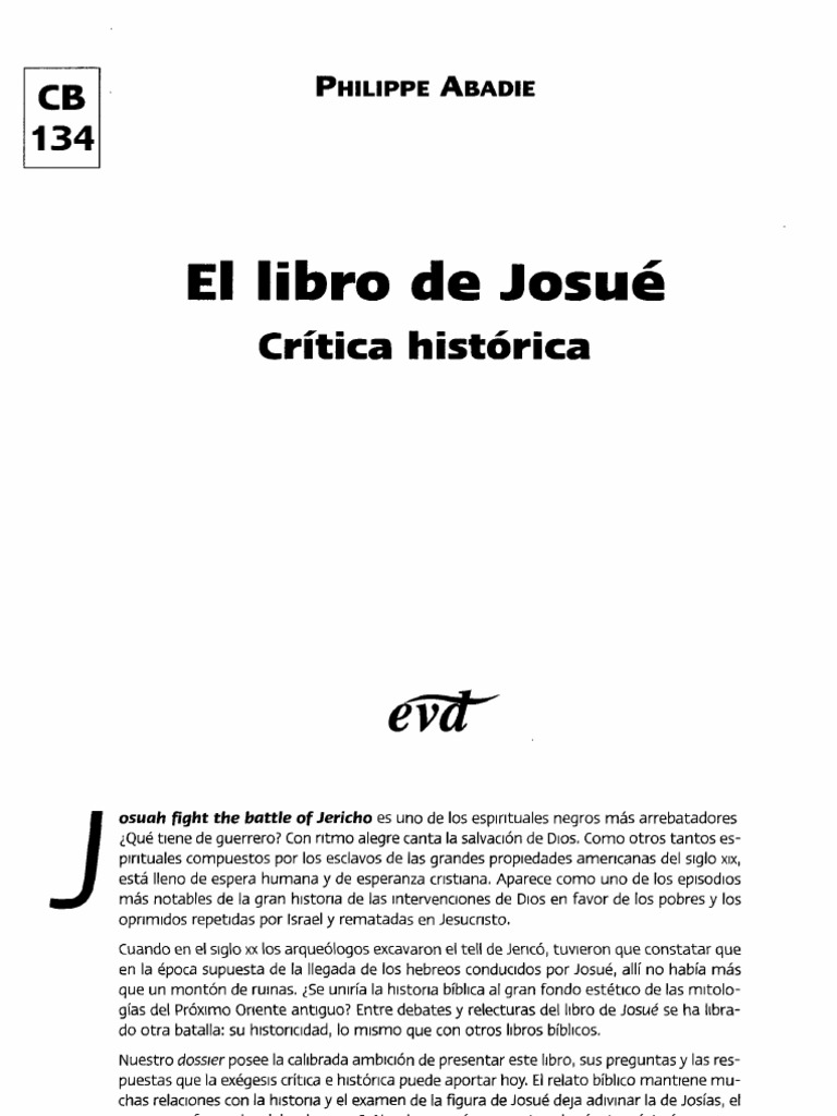 Abadie Philippe El Libro de Josue | PDF | Joshua | Moisés