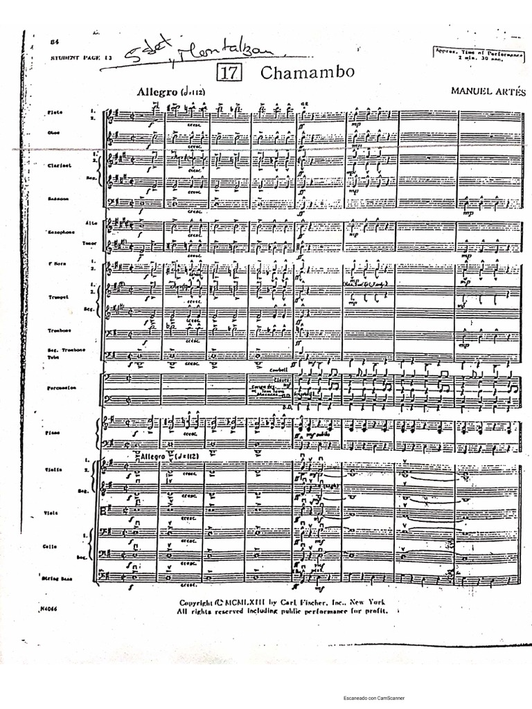 Chamambo Autor Manuel Morales | PDF