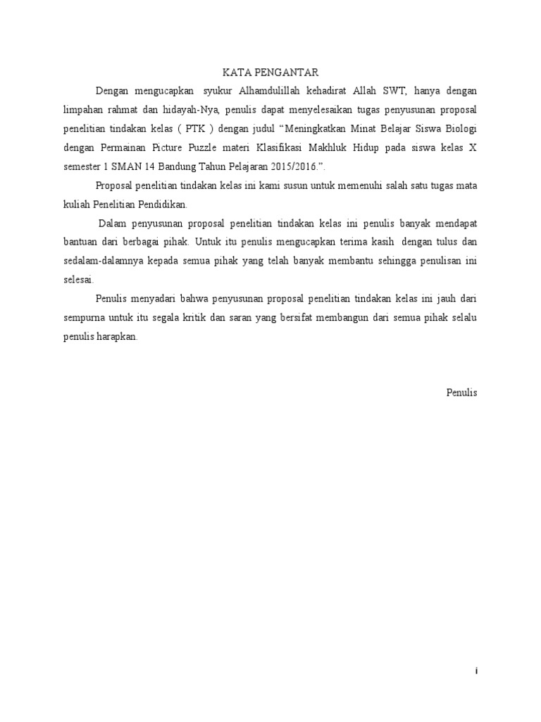 KATA PENGANTAR PTK | PDF