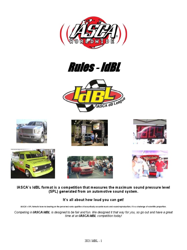 Rules - Idbl | PDF | Truck | Pickup Truck