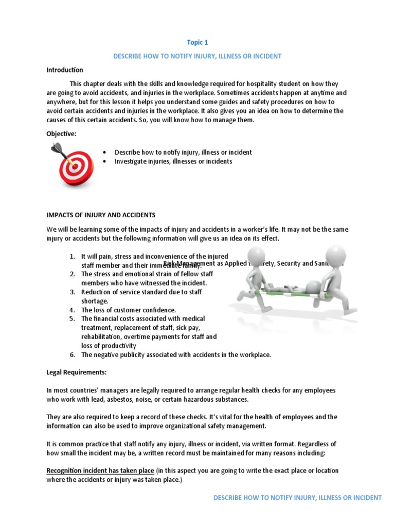 Describe How To Identify Injury, Illness or Incident | PDF ...