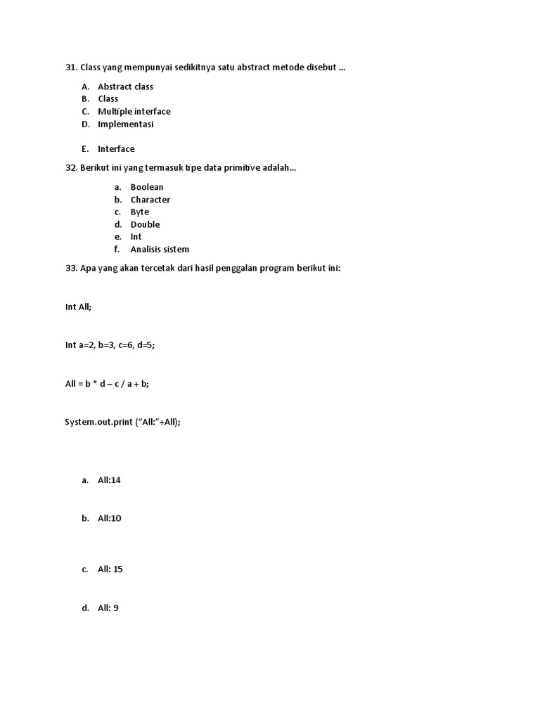 Rdi 50 Soal PG LSP | PDF