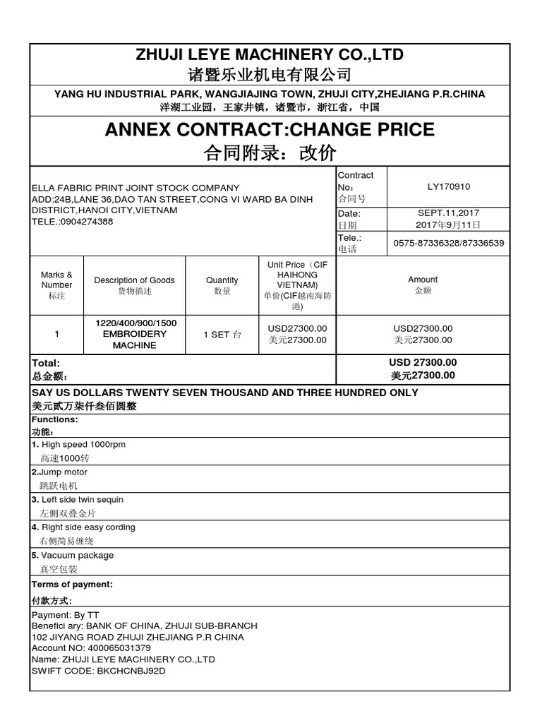 Annex Contract | PDF