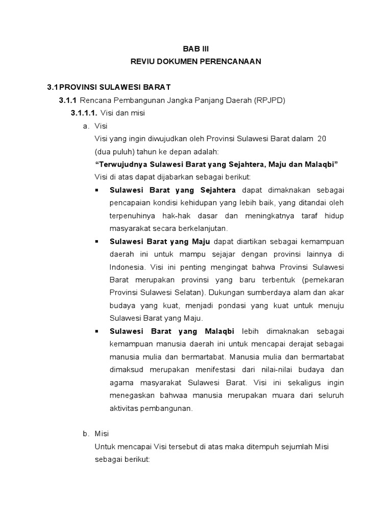 Laporan Reviu Dokumen Perencanaan | PDF