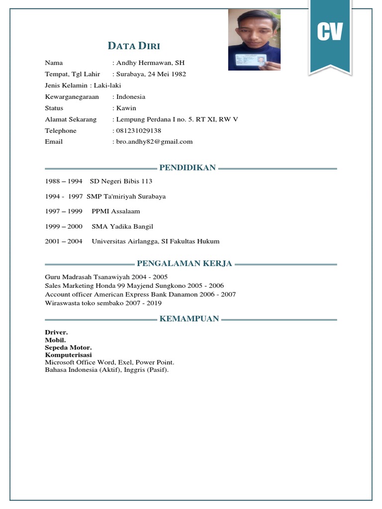 CV. Andhy Hermawan, SH | PDF