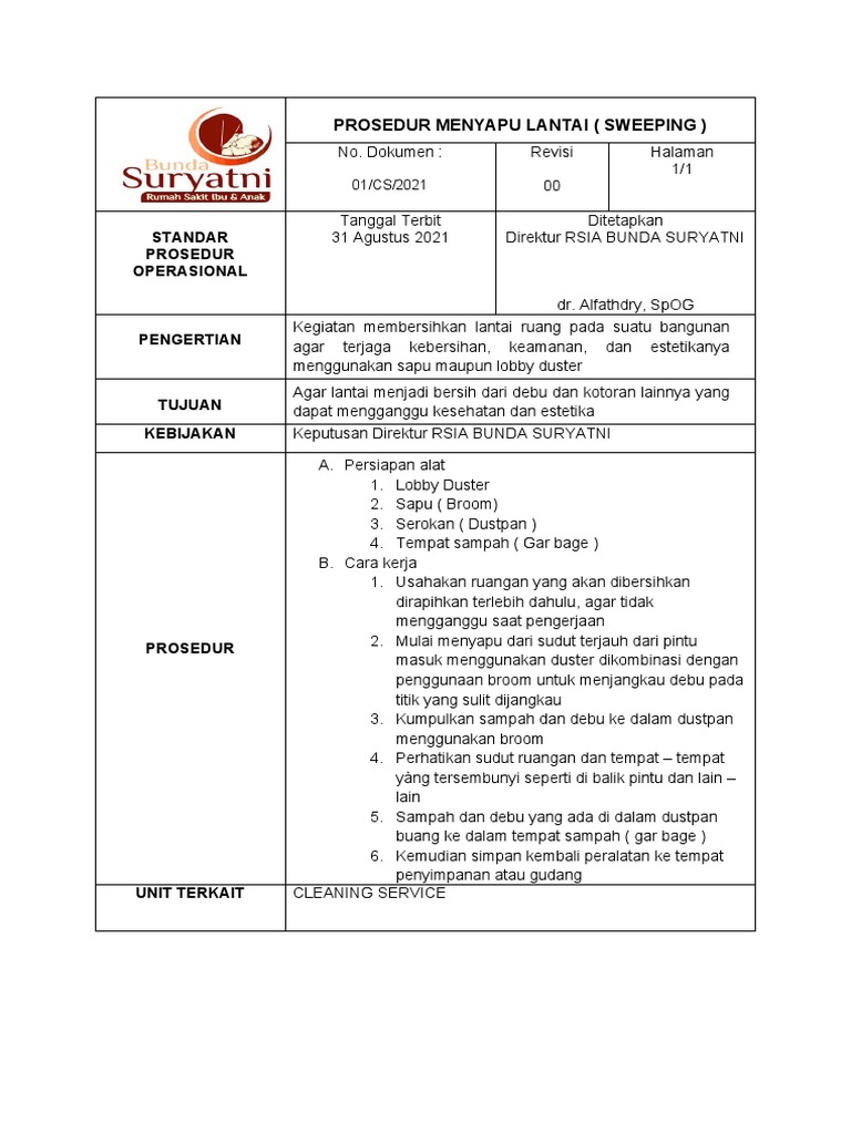 Spo Cleaning Service | PDF