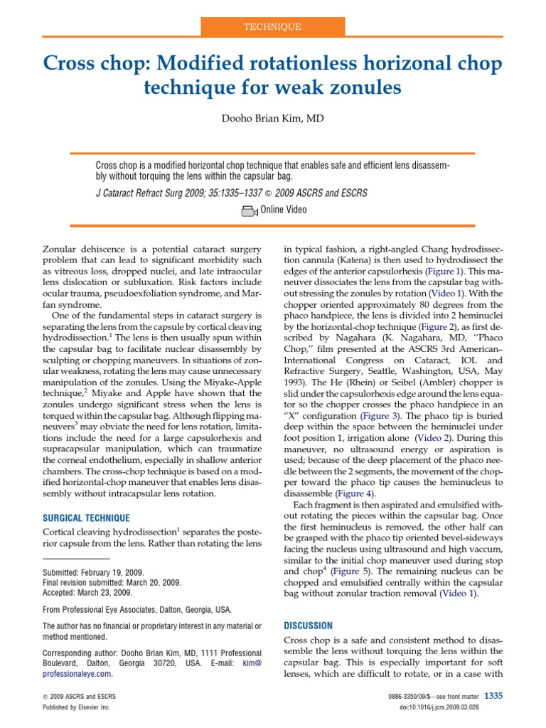 Cross Chop | PDF | Sensory Organs | Ophthalmology