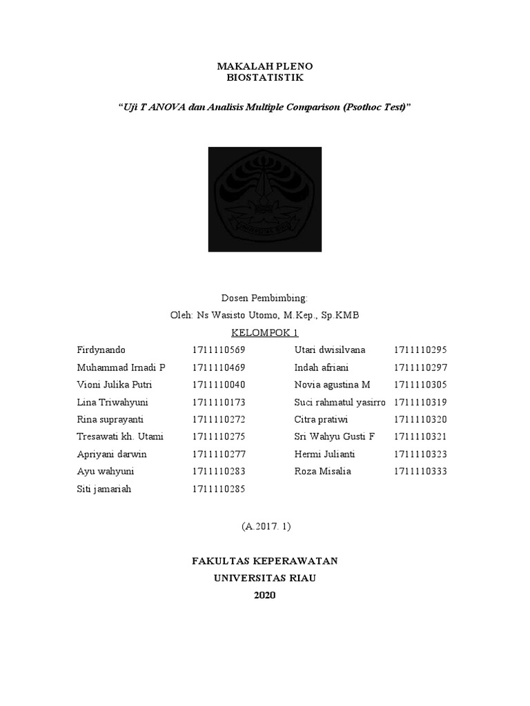 Makalah Pleno Tutorial 4 Biostatistik Kelompok 1 | PDF | Kesehatan Holistik