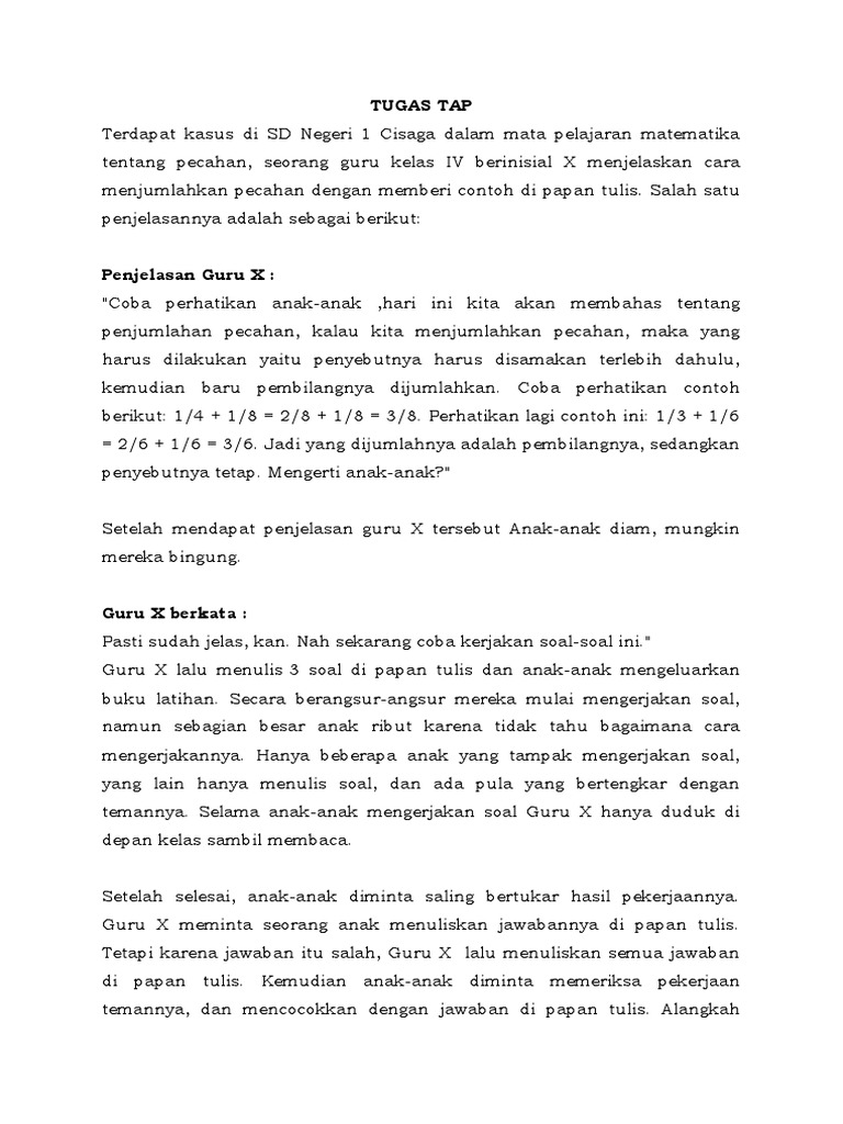 Contoh Kasus Tap | PDF | Seni & Disiplin Bahasa