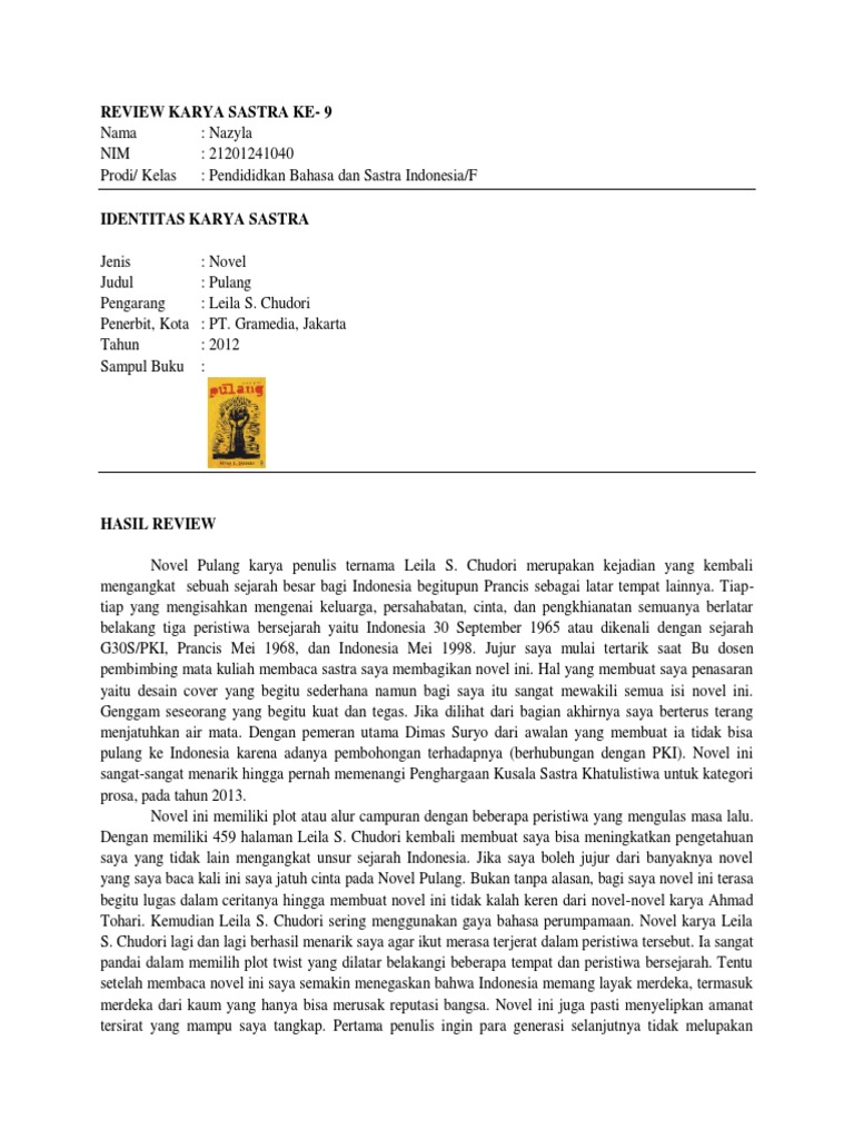 Review Karya Sastra | PDF