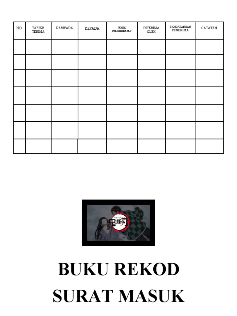 BUKU REKOD SURAT MASUK (SLGK) | PDF
