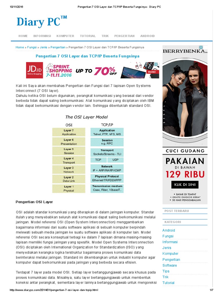 Tcp Ip Layer Dan Fungsinya Tutorial Komputer Hot Sex Picture
