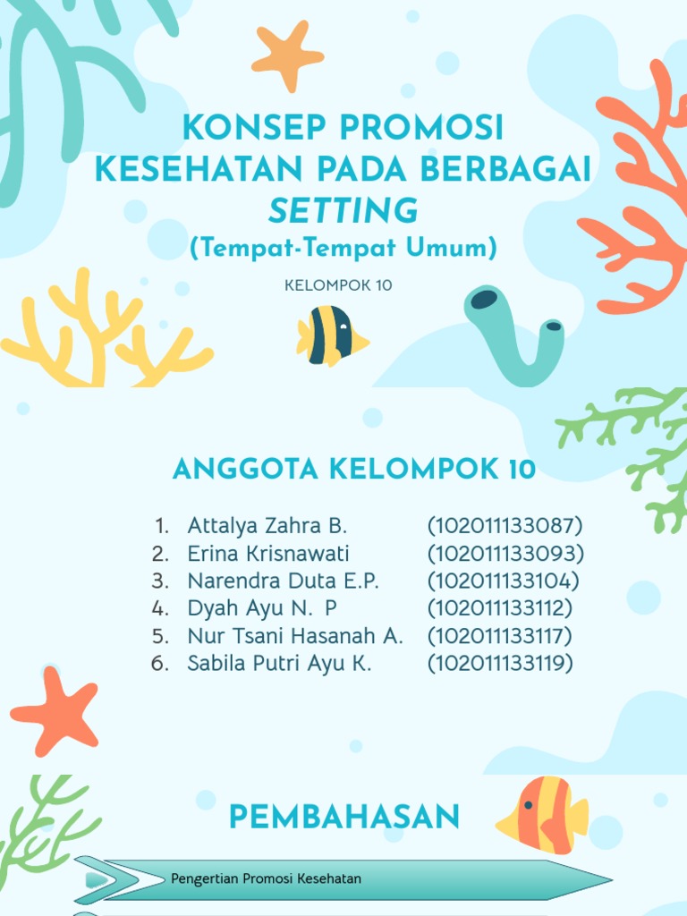 TM 14 - Kelompok 10 - Konsep Promkes Pada Berbagai Setting (Tempat-Tempat Umum) | PDF