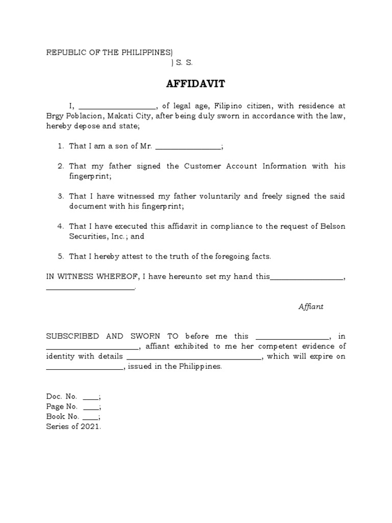 Affidavit - Thumbmark | PDF