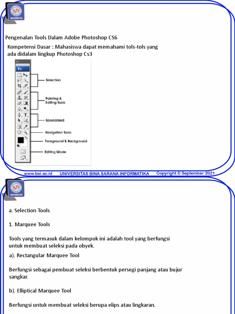 Panduan Tools Photoshop CS6 | PDF | Komputer | Teknologi & Rekayasa