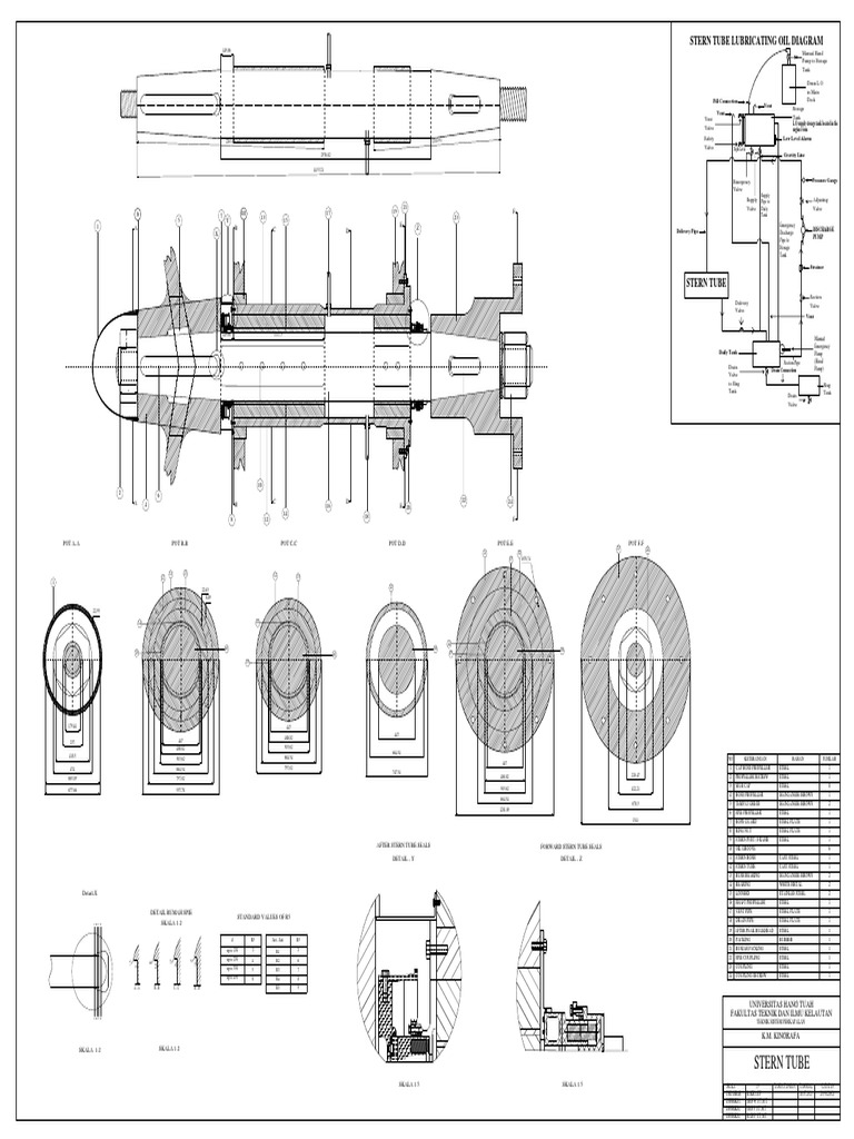 Ship Stern Tube Diagram & Details | PDF | Pump | Valve