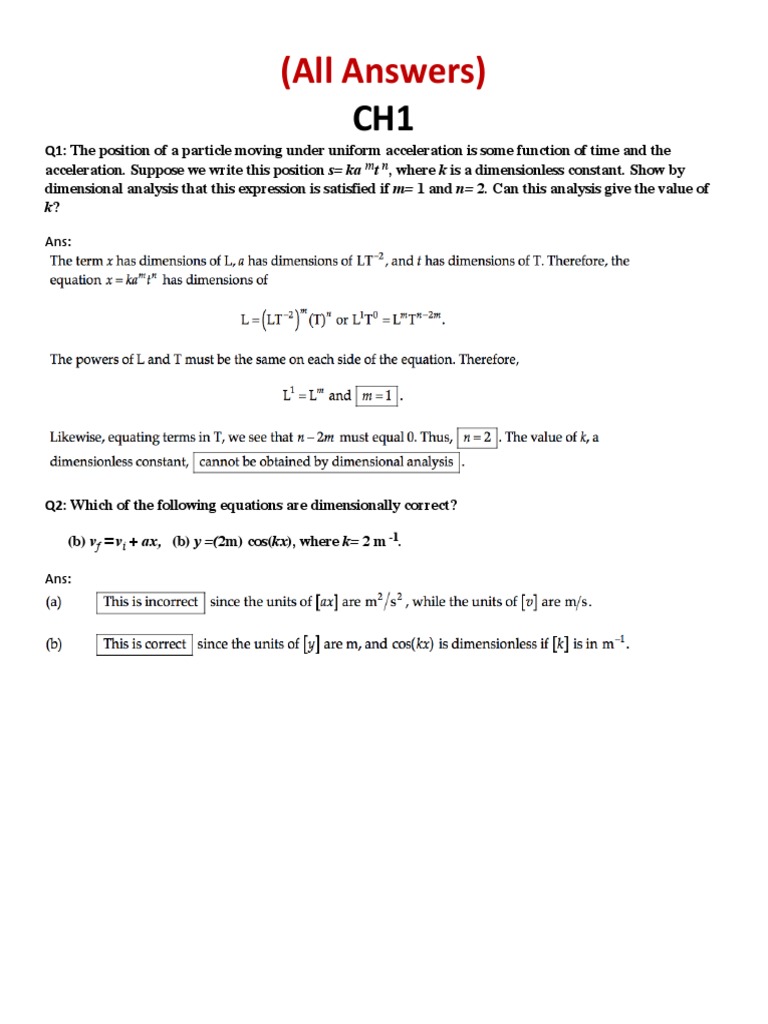 Mastering Physics: Solutions to Chapter Questions on Kinematics, Dynamics, Energy, Momentum, and ...