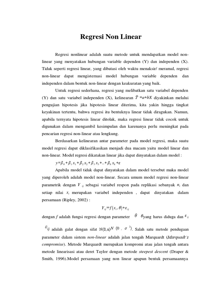 Analisis Regresi Non Linear Kuadratik | PDF