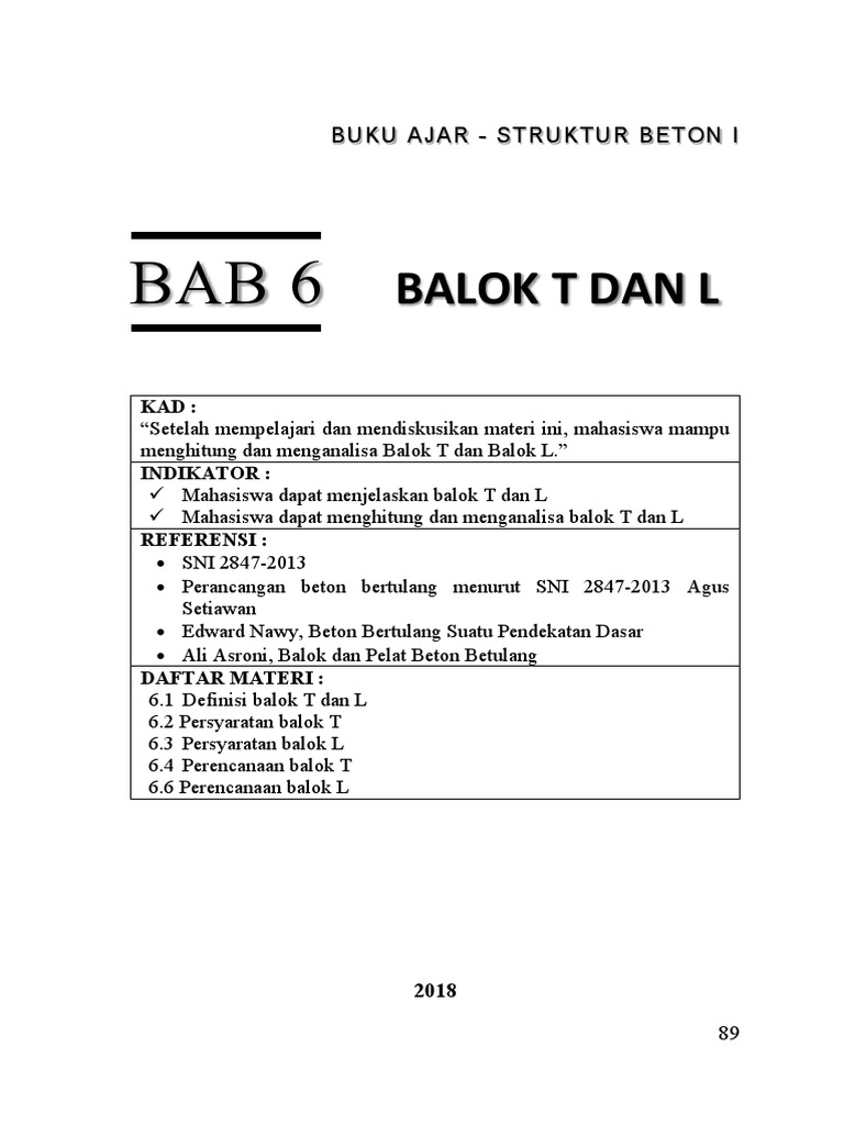 Analisis Balok T dan L dalam Beton | PDF