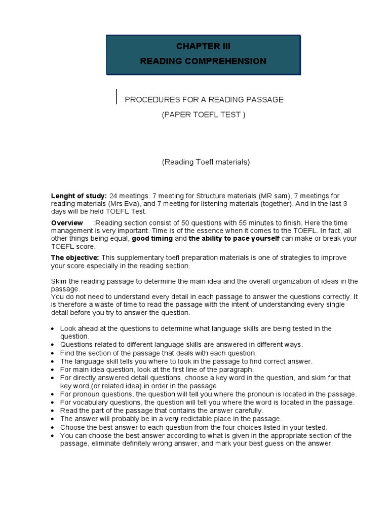 Procedures For A Reading Passage | PDF | Bigfoot | Minerals