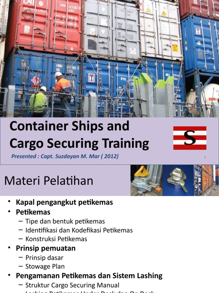 Container Ship and Cargo Securing Training | PDF