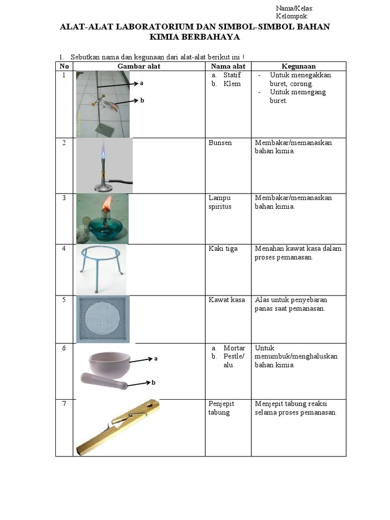 Alat Lab Dan Simbol Bahan Kimia Berbahaya | PDF