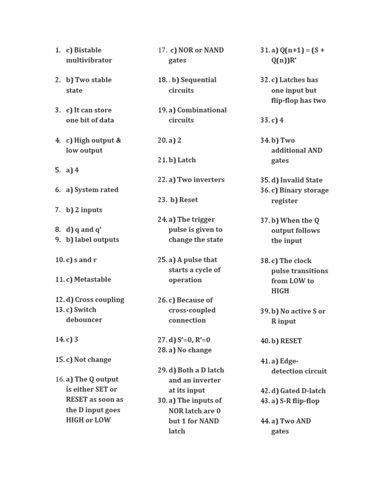 DLD MCQS | PDF | Electronic Design | Computer Hardware