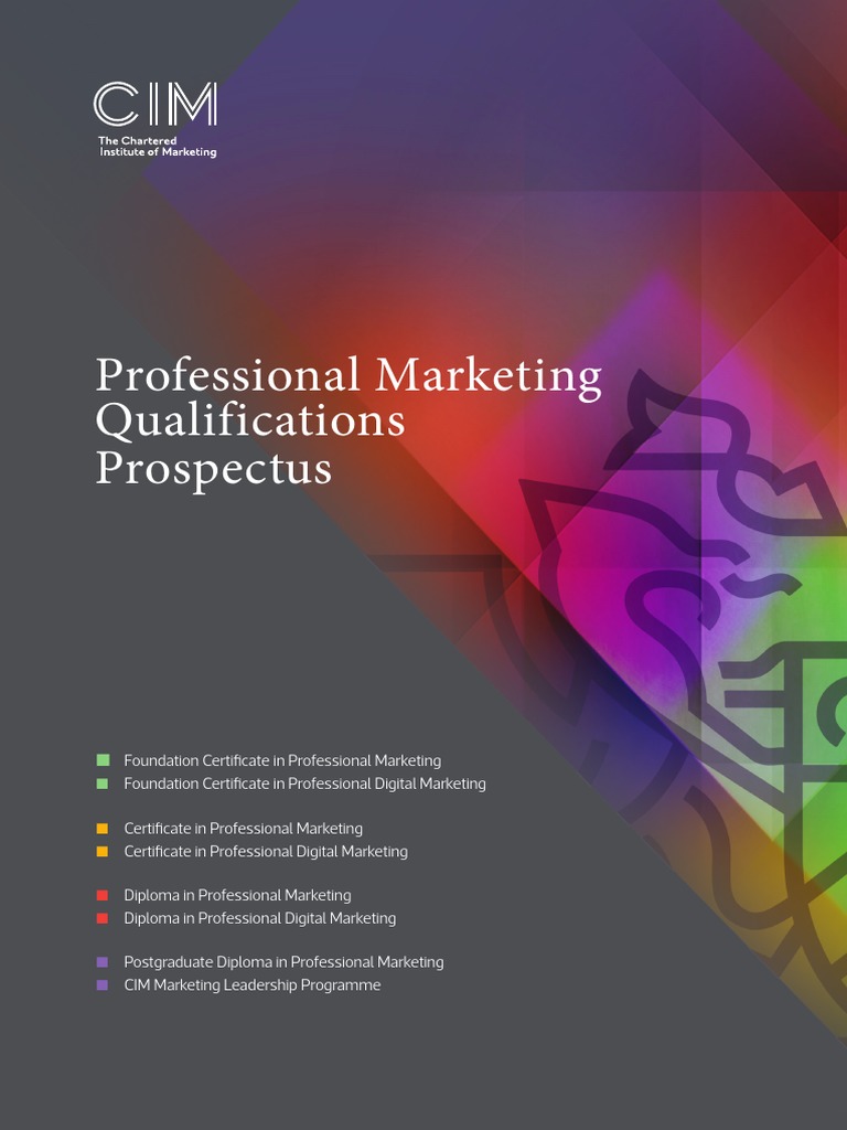 Professional Marketing Qualifications Prospectus | PDF | Competence ...