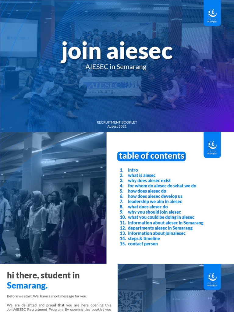 JOIN AIESEC 2021 Extended - Booklet AIESEC in Semarang | PDF