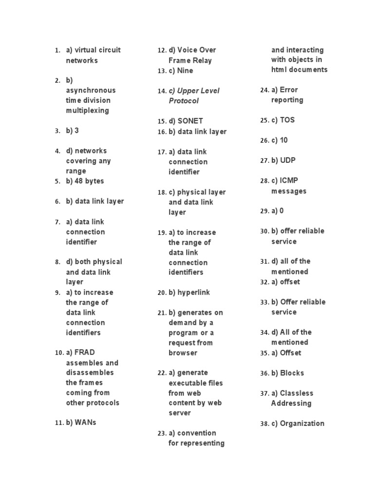 Networking Mcqs | PDF | I Pv6 | Communications Protocols Networking Mcqs | PDF | I Pv6 | Communications Protocols