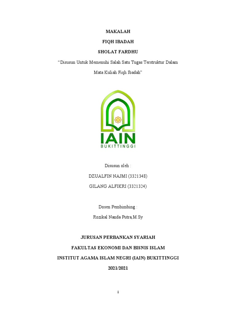 Makalh Fiqh Ibadah Kel. 6 - Sholat Fardhu | PDF