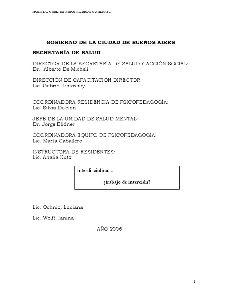 Interdisciplina, Multidisciplina y Transdisciplina | PDF | Sicología ...
